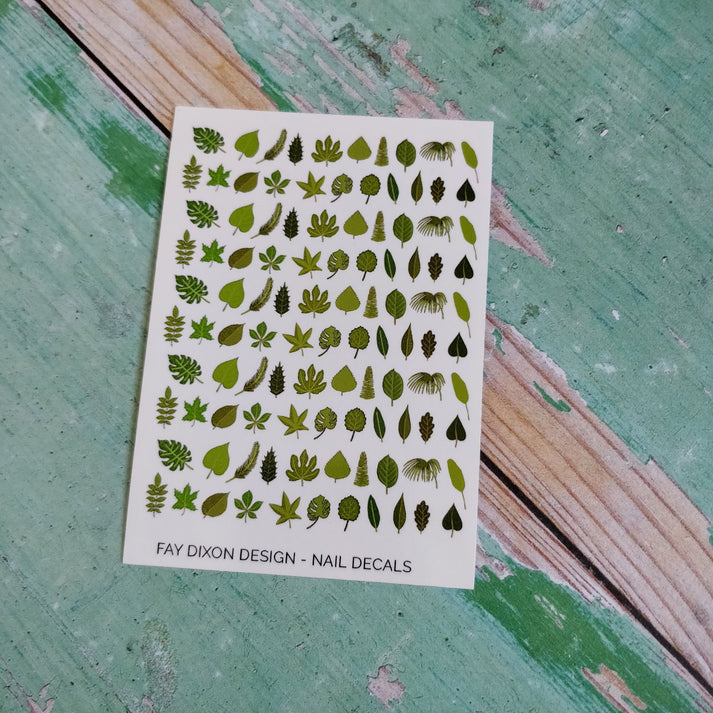 Leaves and Greenery Waterslide Nail Decals – Fay Dixon Design